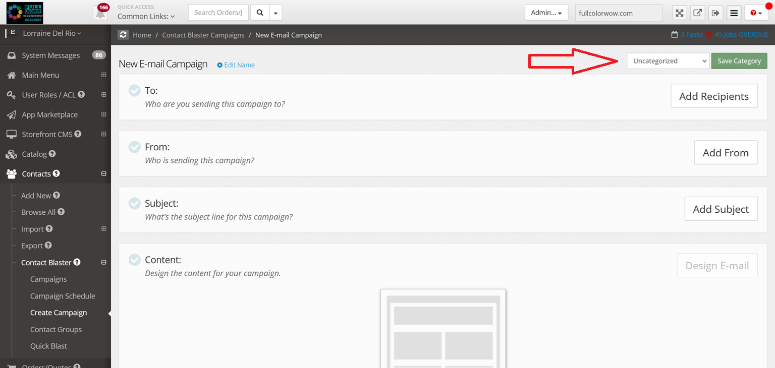 Creating an Email Campaign in Contact Blaster Campaigns